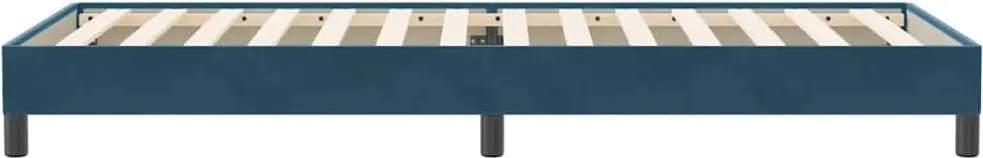Postel Box Spring bez matrace tmavě modrá 80x220 cm samet 3315853
