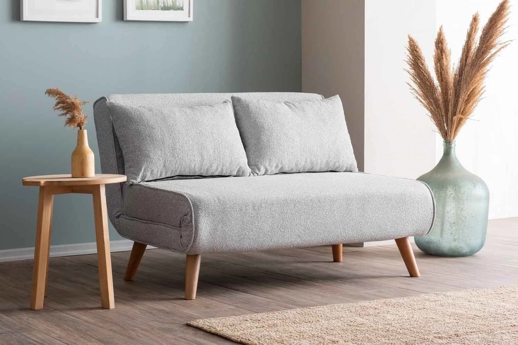 Designová rozkládací pohovka Felicitas 120 cm šedá