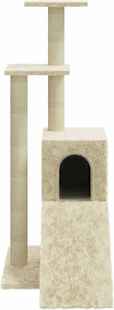 Škrabadlo pro kočky se sisalovými sloupky krémové 92 cm 171512