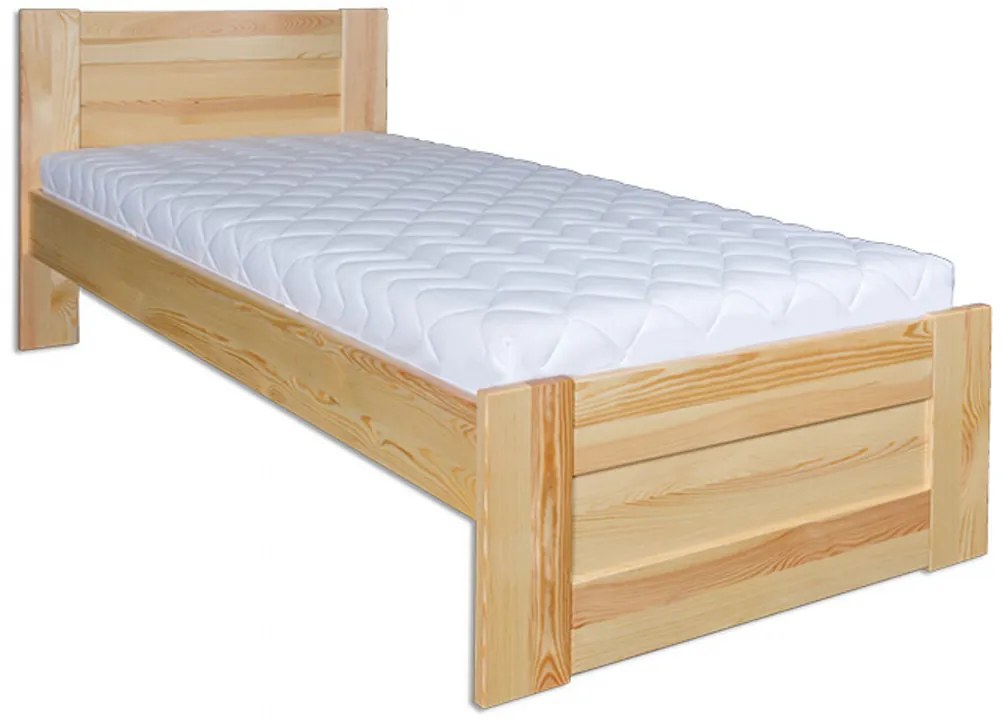 dřevěná jednolůžková postel z masivního dřeva LK121 pacyg