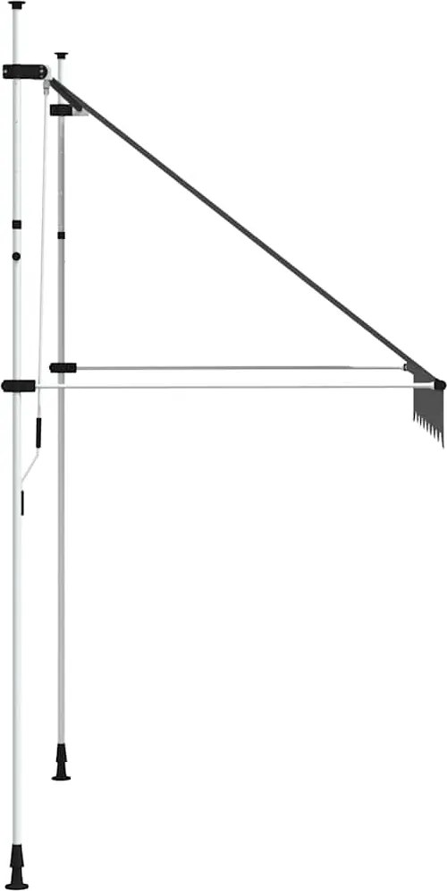 Ručně zatahovací markýza 200 cm antracitová 143688
