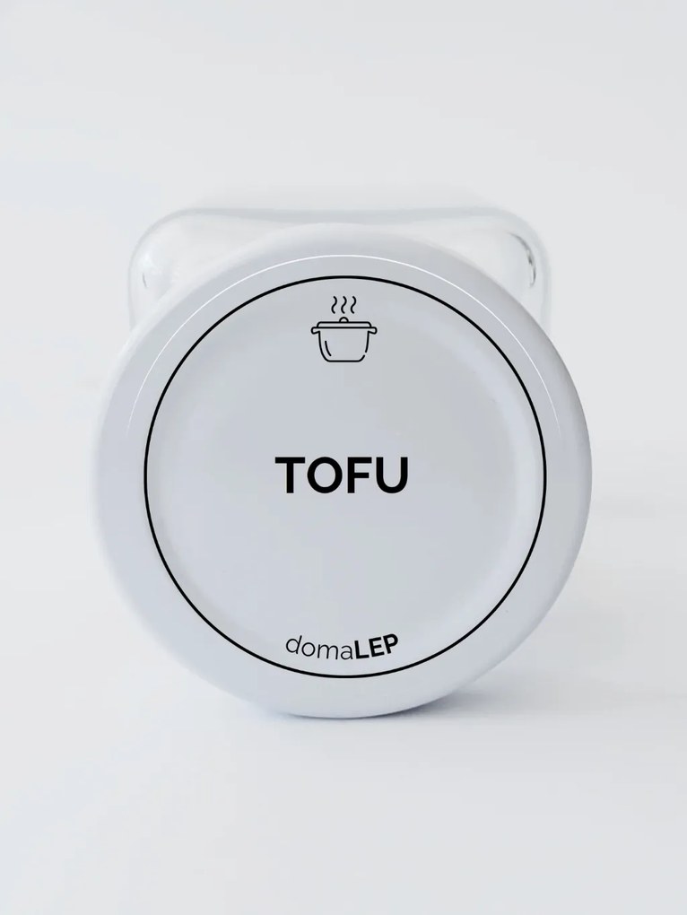 Samolepka na kořenky TOFU průhledná 5 cm tučné písmo