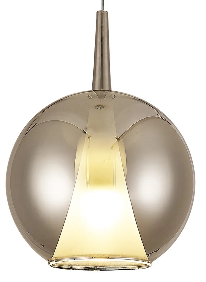 Mantra 8242 Elsa, závěs ve tvaru koule z chromového skla 1xE27, průměr 25cm