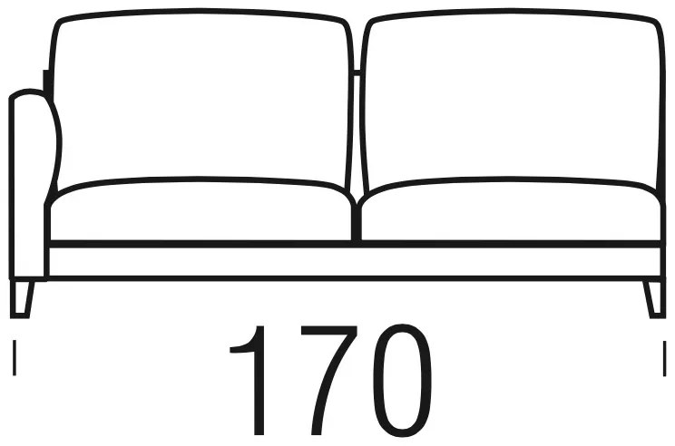 Beltá / Frajumar designové sedačky Slim 170cm open