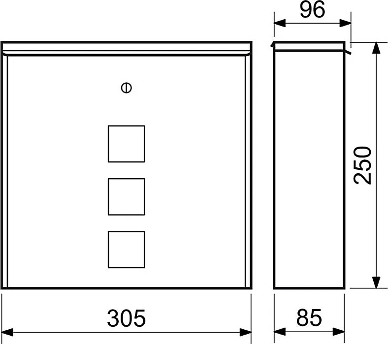 Poštovní schránka RICHTER BK.209.N (NEREZ), Nerez, RICHTER Nerez matný