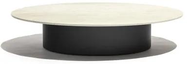 Branta nízké stoly, keramika Ø100 šedá - vzhled kámen černá Todus