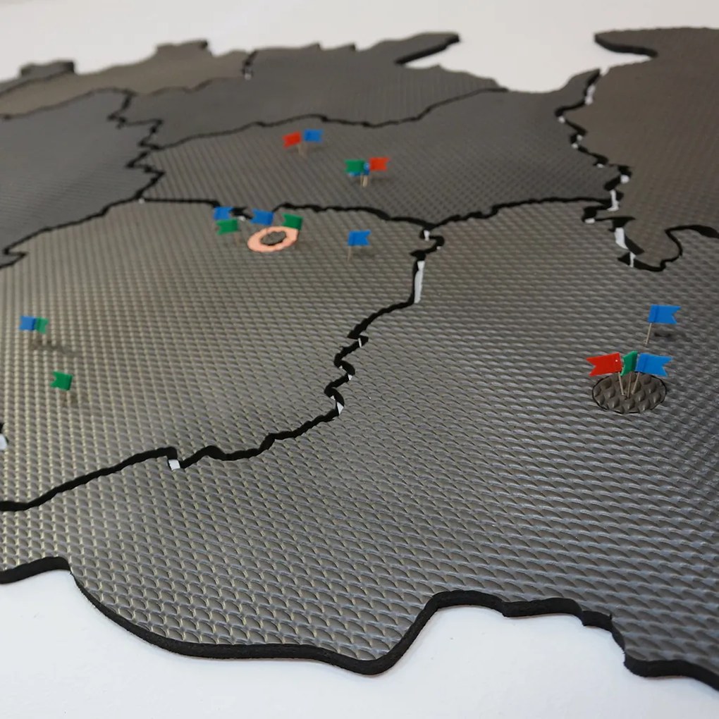 Vylen pěnová mapa ČR nástěnka  Fialová  2150x1200mm