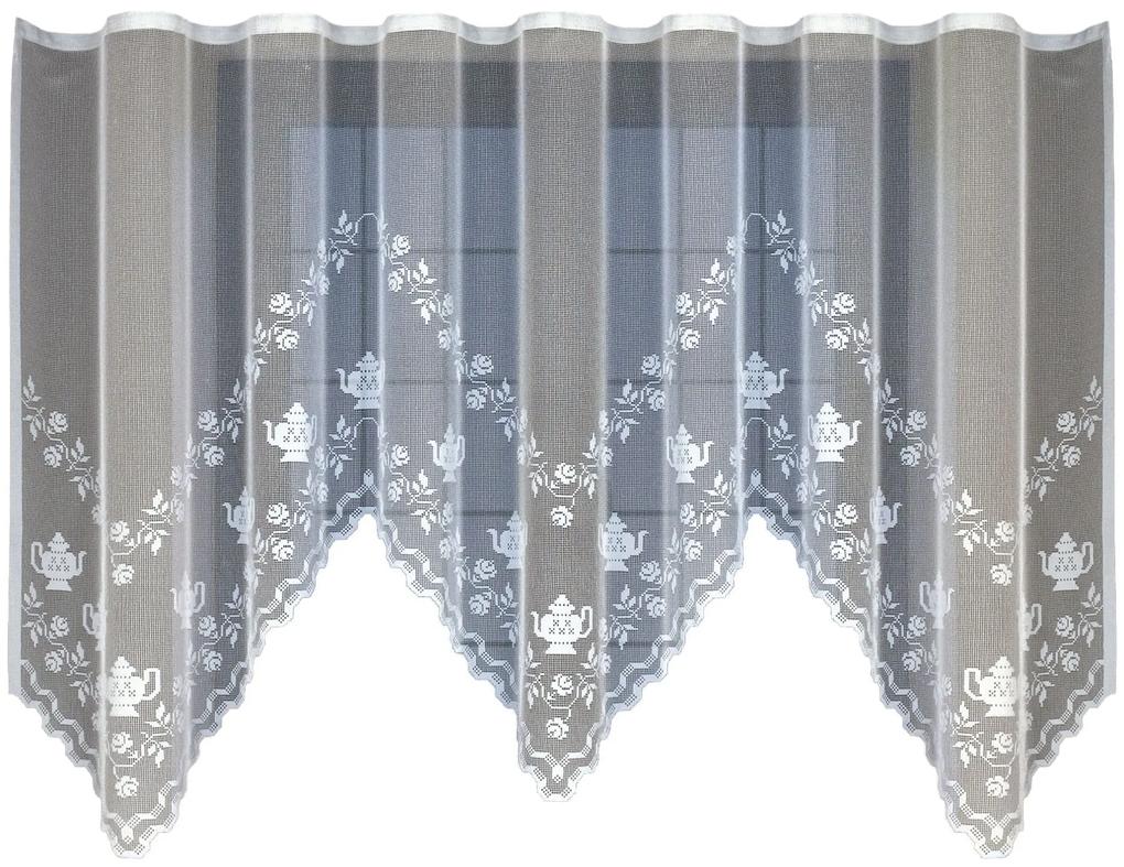 Dekorační žakárová záclona s řasící páskou HENRY 150 bílá 300x150 cm MyBestHome