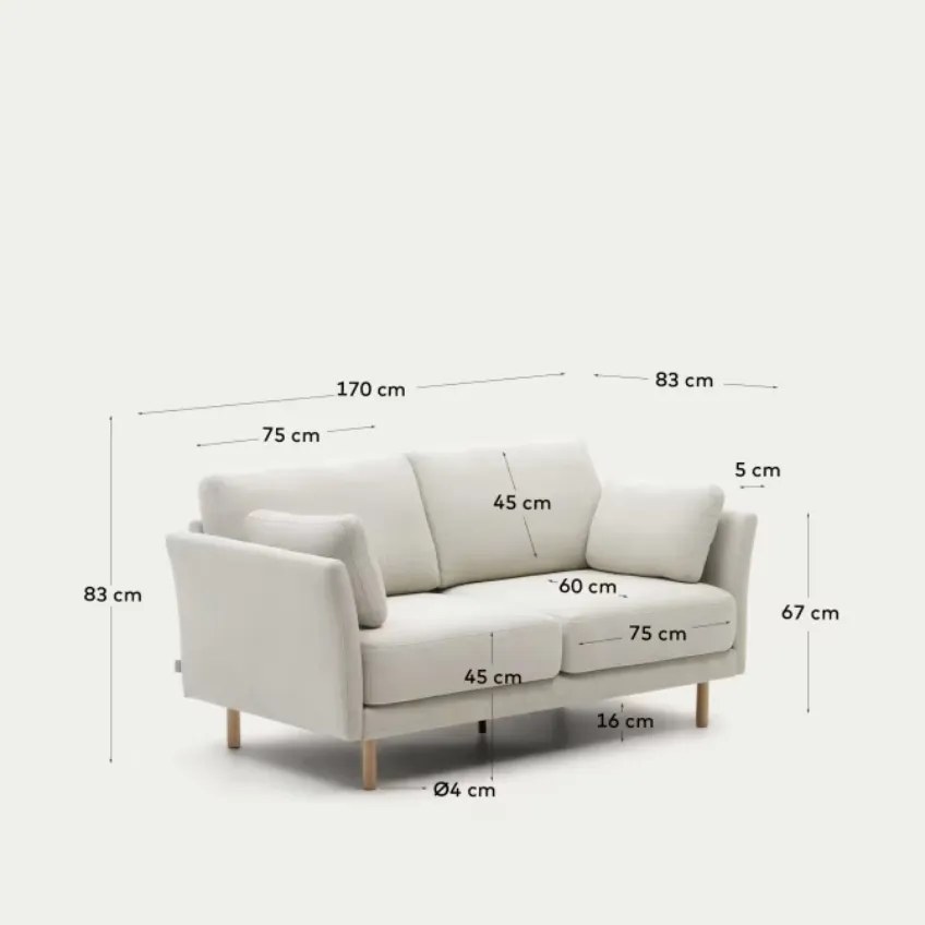 Kave Home Pohovka Gilma 170 cm