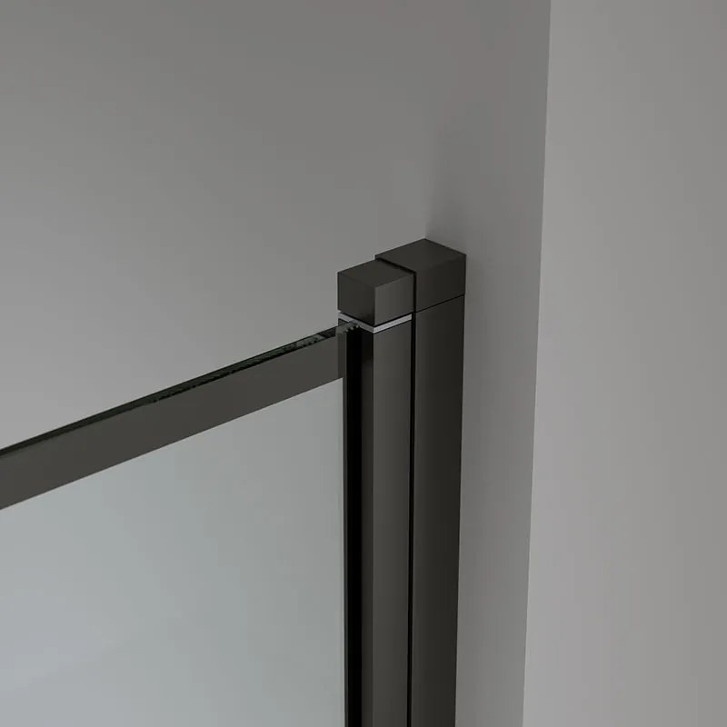BPS-koupelny Jednodílná vanová zástěna HYD-PR03 80x140 černá/transparent