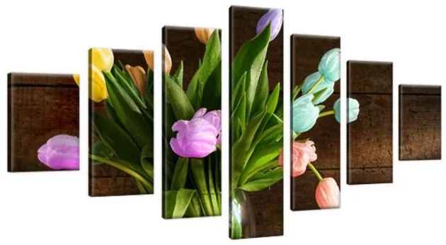Obraz na plátně Barevné tulipány 210x100cm 2150A_7A