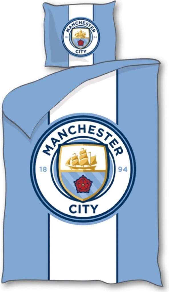 Oboustranné Povlečení Manchester City 140x200 Povlečení Mancity F.c. Originál