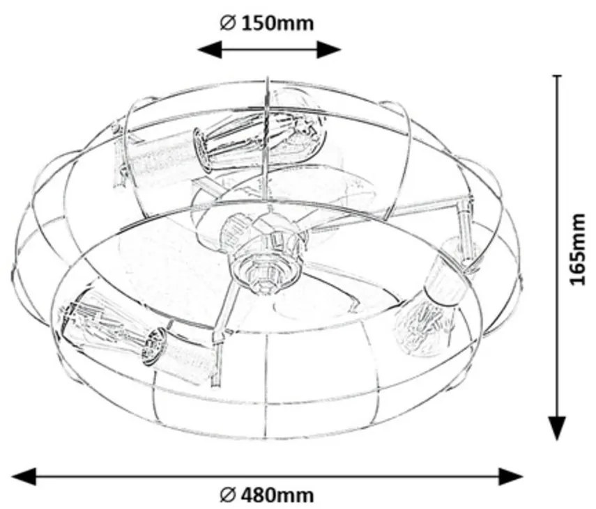 Rabalux 71043 stropní ventilátor se světlem Cadmus, černá