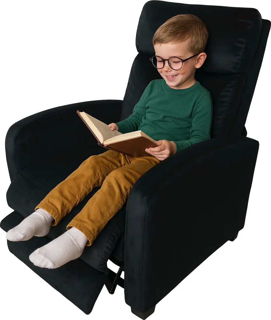 Relaxační křeslo René rozkládací černé