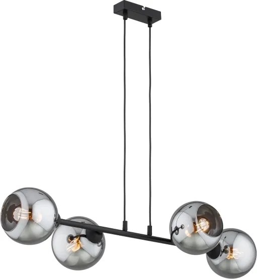 Brilagi - Lustr na lanku DIOR 4xE27/60W/230V černá/kouřová šedá