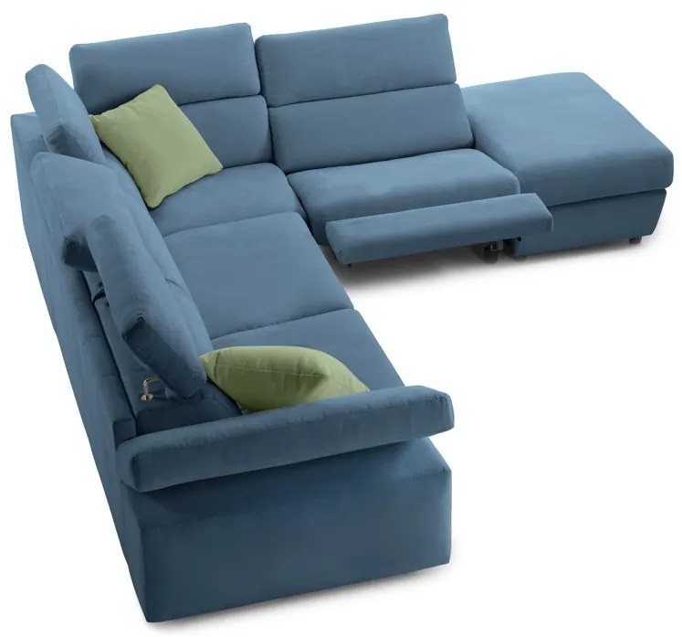 Pregio Italia sofa&relax Moderní rohová sedačka MAJESTY Provedení: 3 rozkládací + roh + 1 s ukonč., Vzorník látek: tekno fibra 06 light grey