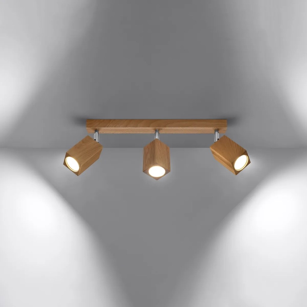 Sollux Lighting Stropní svítidlo KEKE 3 dub