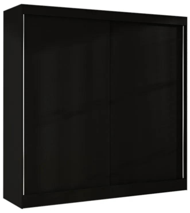 Šatní skříň BASTI X, 200x215x58, černá