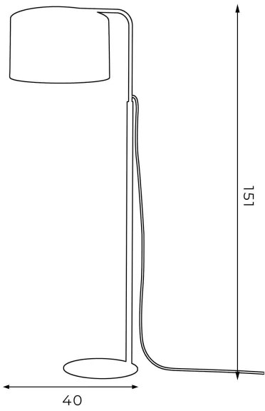 Stojací lampa ARDEN 1xE27/60W/230V bílá/zlatá