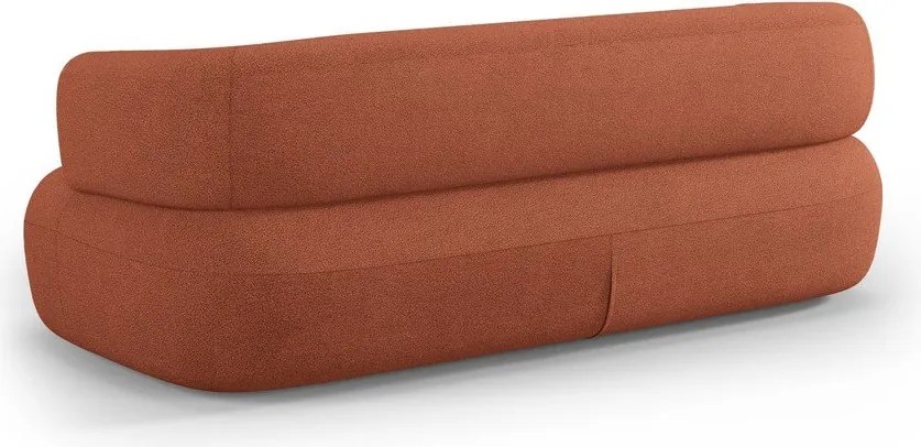 Pohovka z textilie bouclé v terakotové barvě 178 cm Jenny – Micadoni
