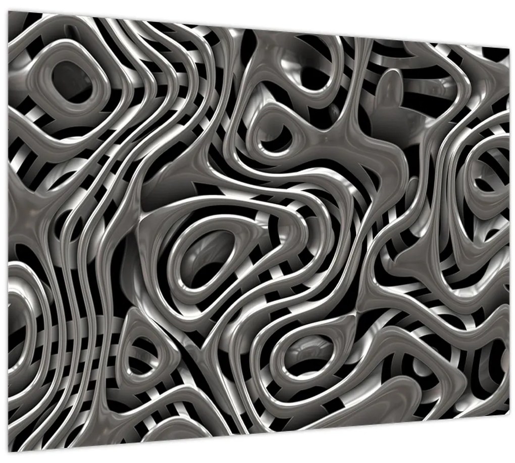 Obraz - Metalická abystrakce (70x50 cm)
