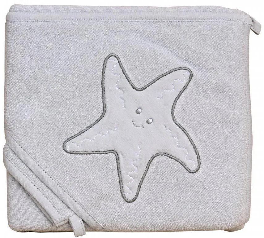 Scarlett Froté ručník - hvězda s kapucí Bílá