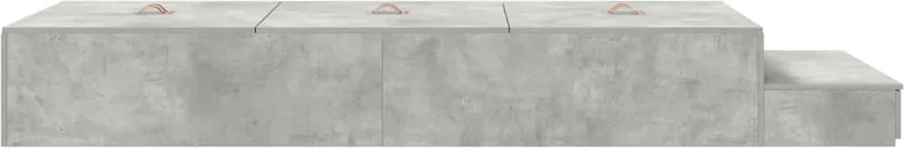 Rám postele s úložným prostorem se zásuvkou Betonově šedá 90 cm 3335608