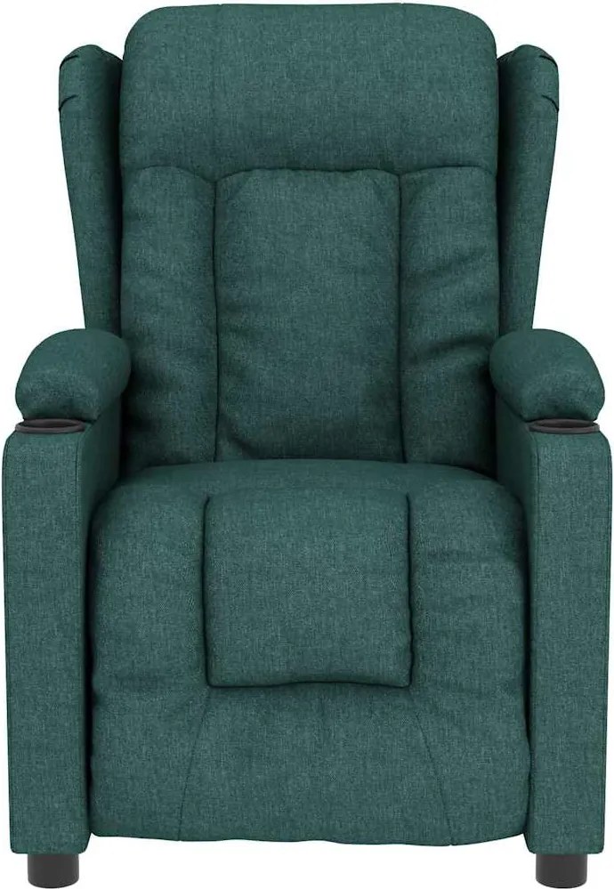 Masážní křeslo tmavě zelené textil 339064