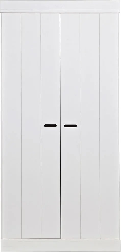 Dřevěná šatní skříň Connect Basic 195 × 94 × 53 cm