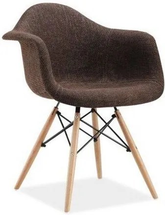 Jídelní židle BONO - hnědá/buk