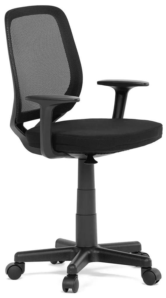 Autronic Kancelářská židle, černá látka, plastový kříž