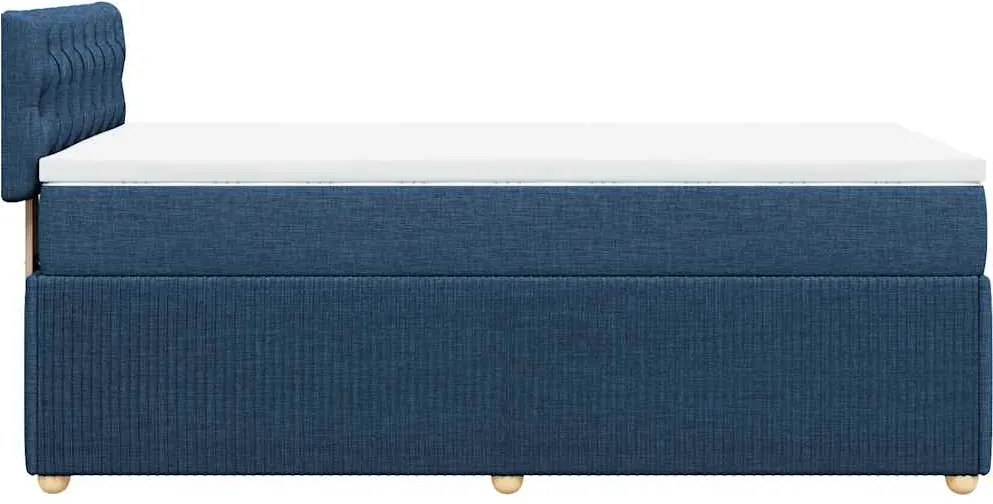 Box spring postel s matrací modrá 90x200 cm textil 3287352