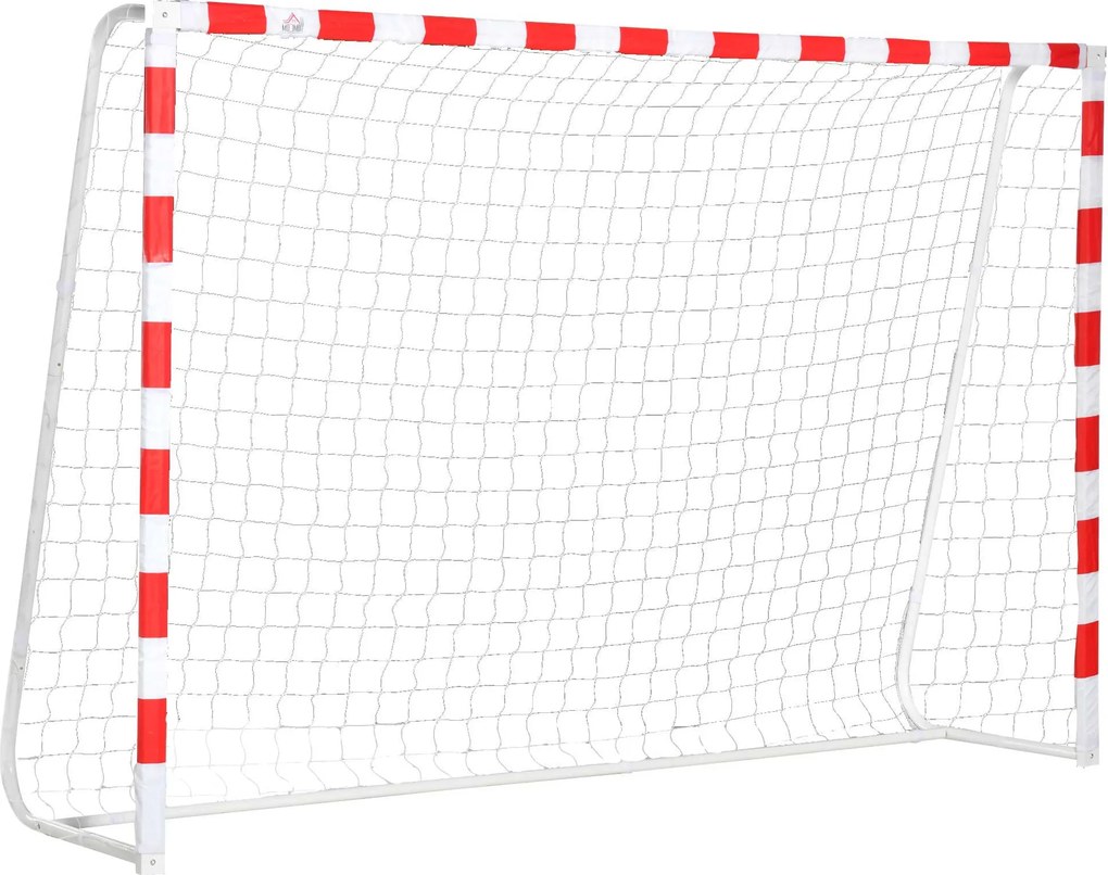 HOMCOM Fotbalová brána, brankový sloupek a brána pro dospělé a děti, plast PE, 302x83x201cm | Aosom