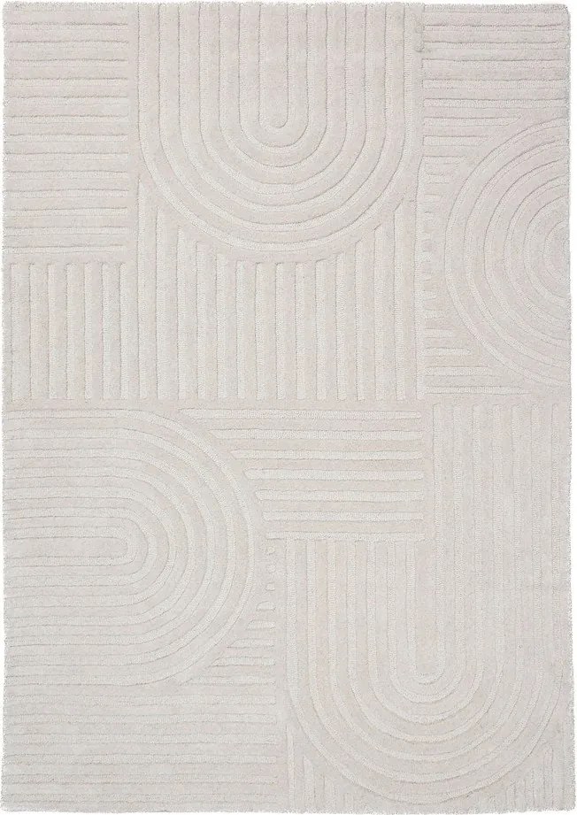 Slonovinový ručně tkaný vlněný koberec 120x170 cm Zen Garden – Flair Rugs