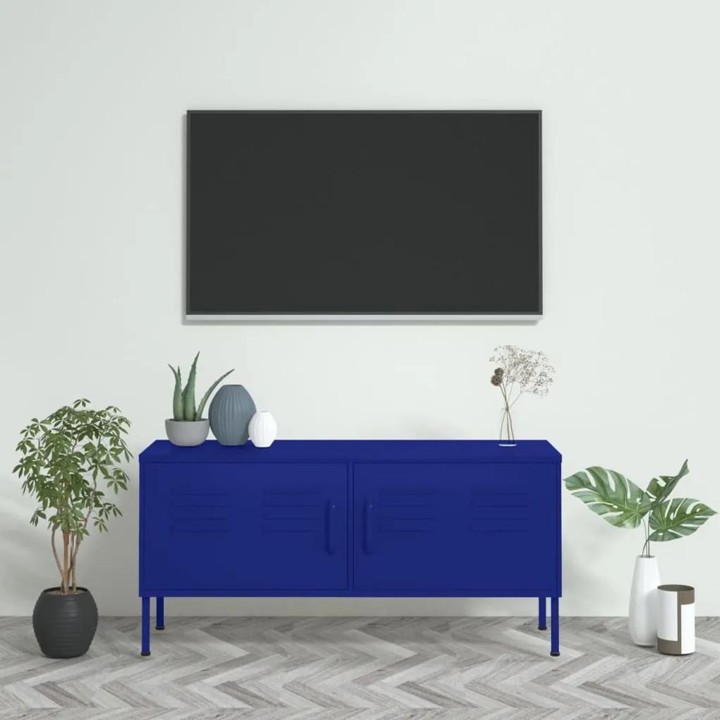 TV skříňka námořnicky modrá 105 x 35 x 50 cm ocel - Default Title