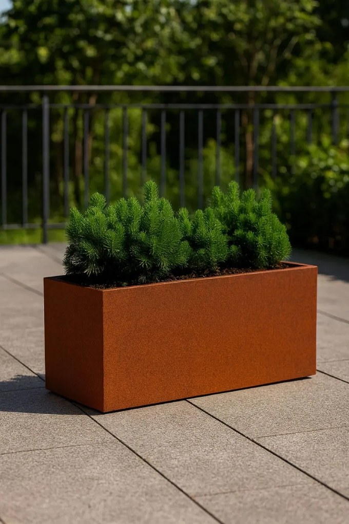 Truhlík MAXI, corten, šířka 60 cm, hnědý