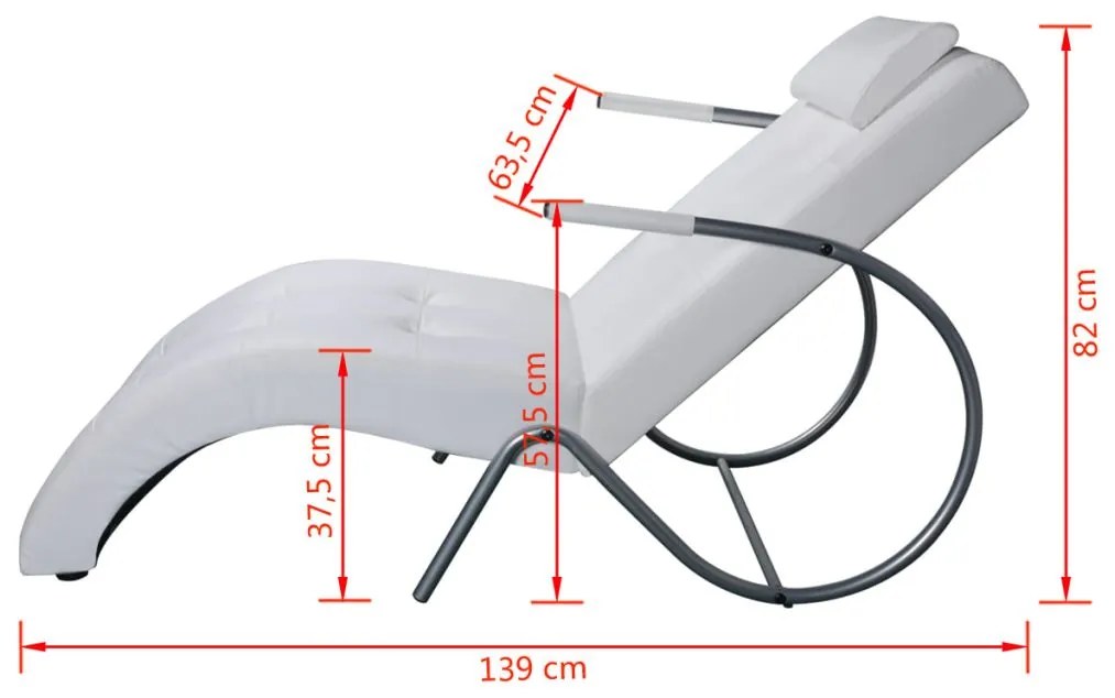 Lenoška Hornby z umělé kůže s polštářem | bílá