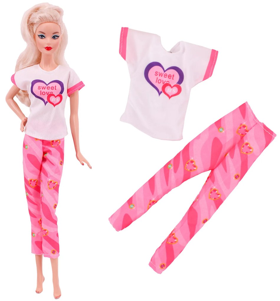 Šatičky pro panenku Barbie - kalhoty + triko (30 cm) Barva: L346