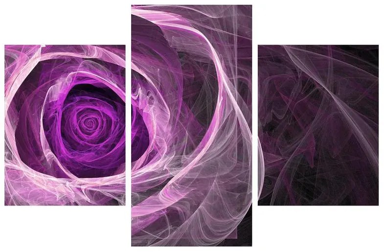 Moderní obraz fialové růže (90x60 cm)