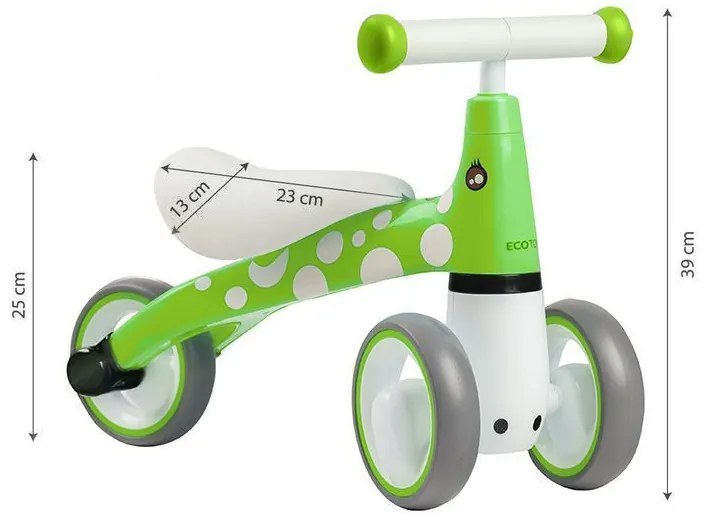 EcoToys Dětské odrážedlo MINI - zelené, LB1603