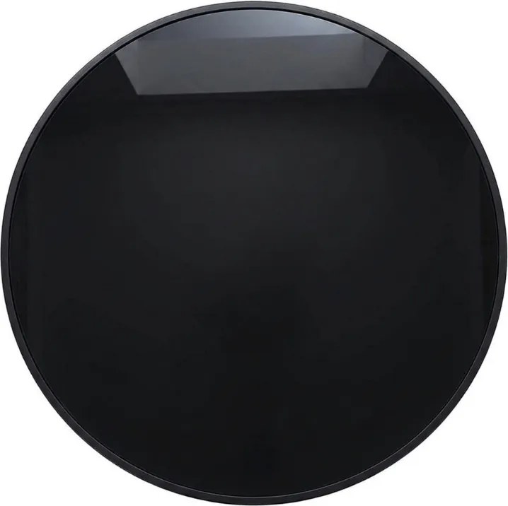Kulatý zahradní stůl se skleněnou deskou ISLAND BLACK 60 cm, černý