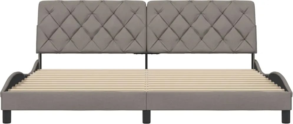 Rám postele bez matrace taupe 200 x 200 cm textil 3310626