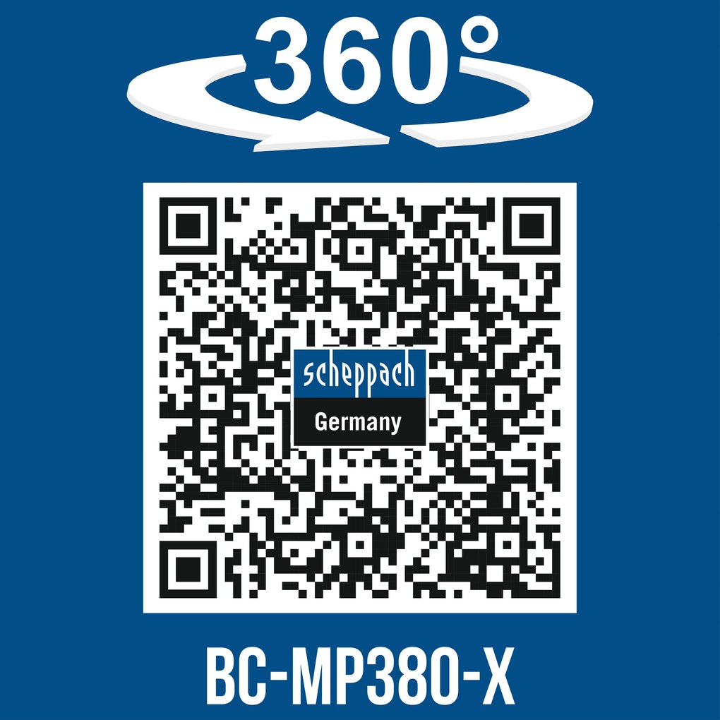 Scheppach BC-MP380-X-XL2 2x20V IXES SET - akumulátorová sekačka 4v1 s bezuhlíkovým motorem (s 2x4Ah akumulátory a nabíječkou 4,5 A)