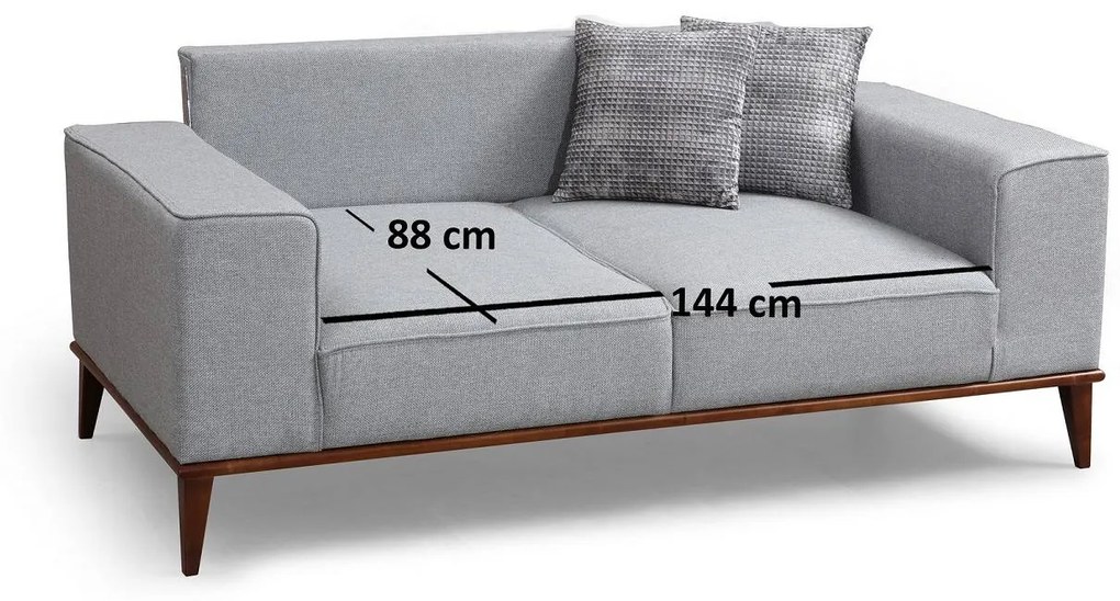 Designová sedačka Tarika 184 cm světle šedá