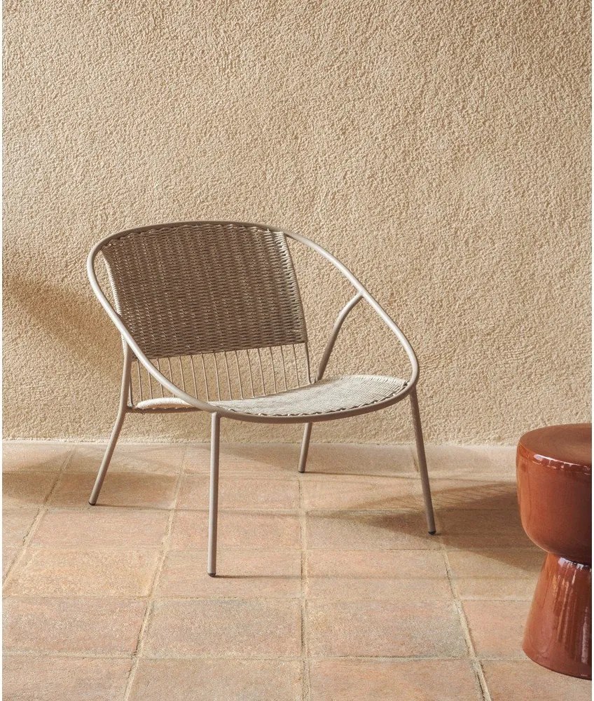 Taupe zahradní křeslo Atrani – Kave Home