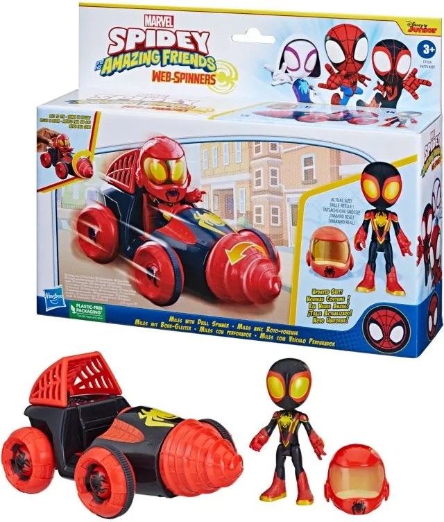 Figurka spider-man spidey and his amazing friends tématické vozidlo miles