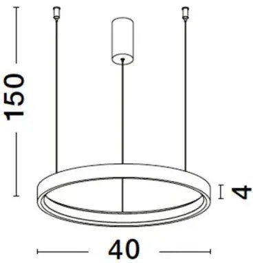 LED lustr Perrine 40 bílé