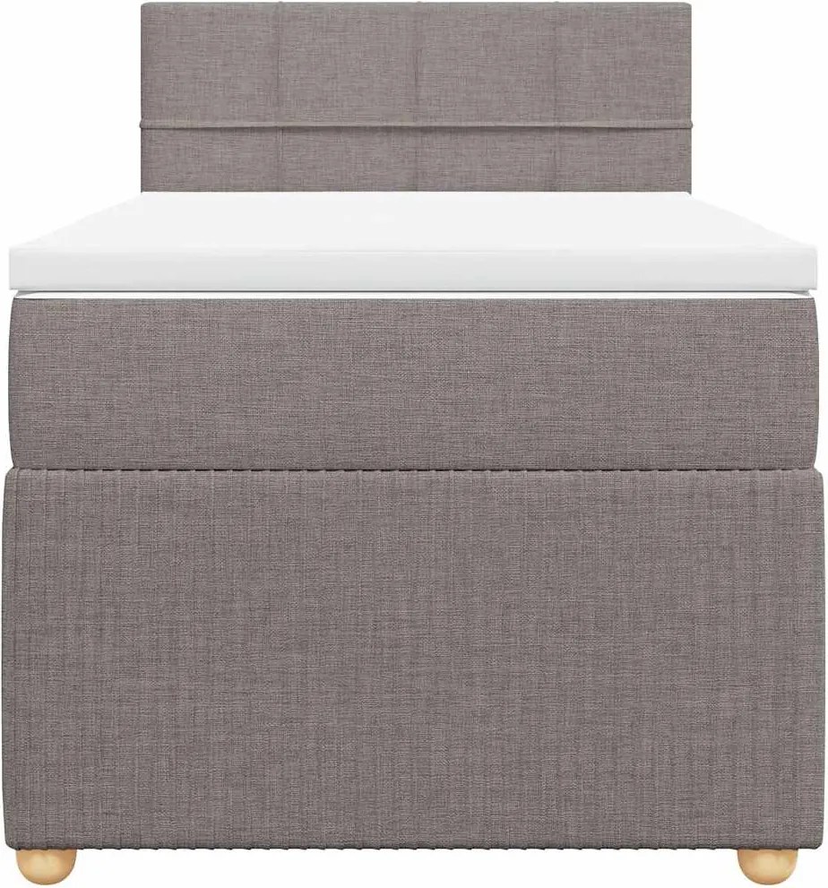 Box spring postel s matrací taupe 100 x 200 cm textil 3287371