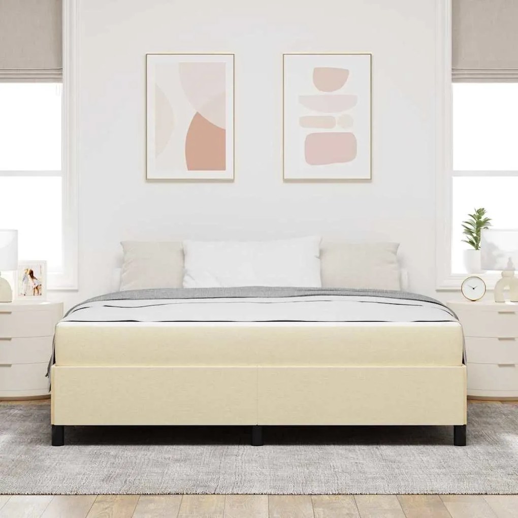 Postel s boxspringem Krémová 180 x 200 cm textil 3398883