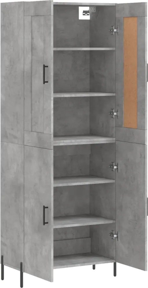 Skříň highboard betonově šedá 69,5x34x180 cm kompozitní dřevo 3199565
